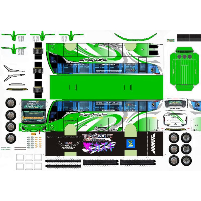 Jual lembaran papercraft bus msm asyrof Fadel tuan muda maudi ratu ...
