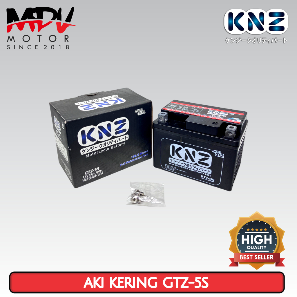 Jual AKI KERING GTZ5S GTZ-5S 12V 5AH / 10HR NANO GEL (KNZ) | Shopee ...