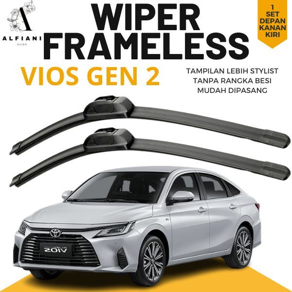 Jual WIPER VIOS GEN 2 FRAMELESS SATU SET KANAN DAN KIRI | Shopee Indonesia