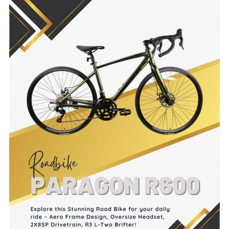 Jual SEPEDA ROAD BIKE PARAGON R600 2X8SP | Shopee Indonesia