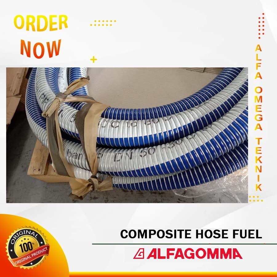 Jual SELANG COMPOSITE FUEL OIL 2 INCH ALFAGOMMA HOSE KOMPOSIT ALFAOIL ...