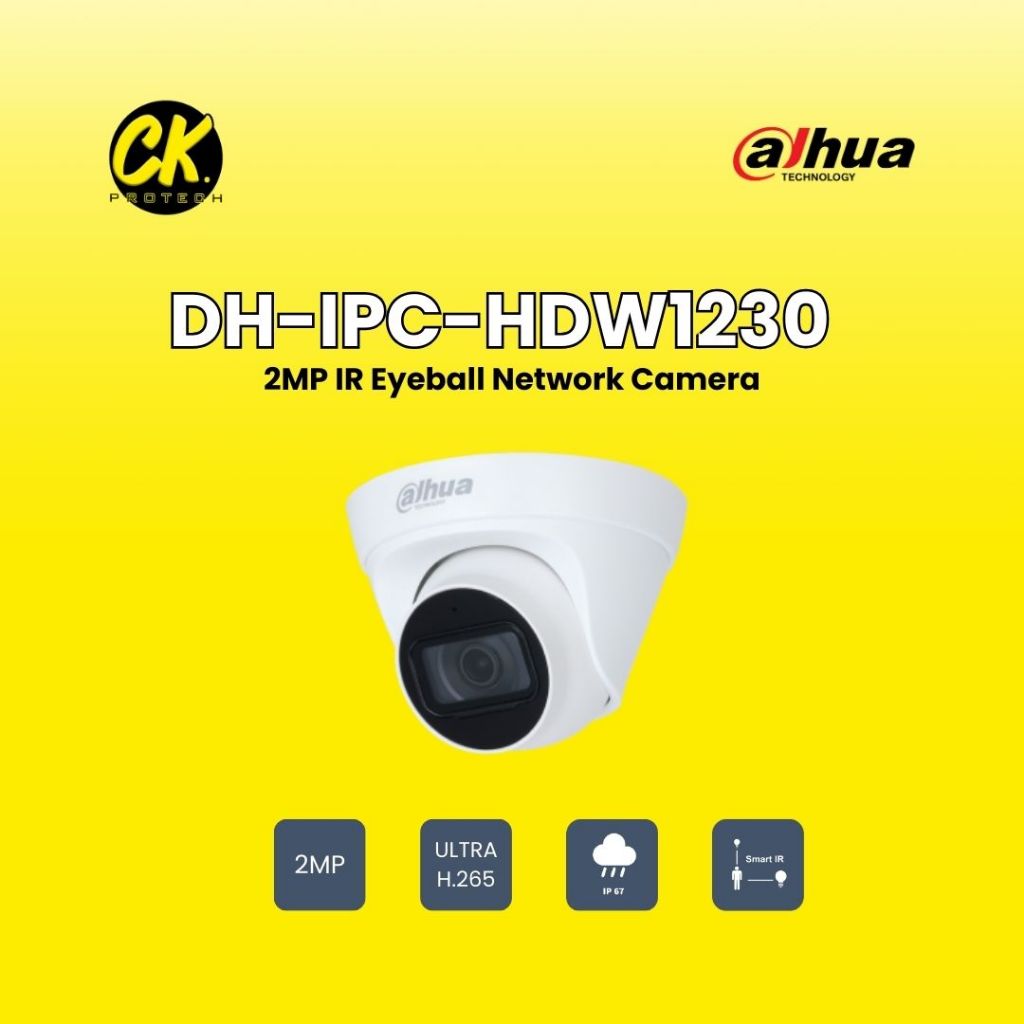 Jual Dahua CCTV IP Indoor IR Eyeball Network Camera IPC-HDW1230 2MP | Shopee Indonesia