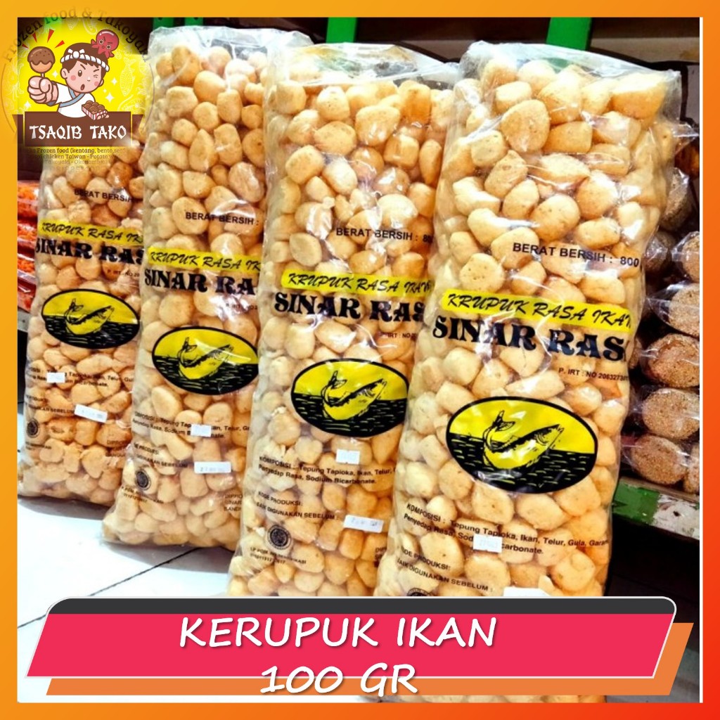 Jual KERUPUK IKAN PREMIUM AMPLANG KERUPUK BAKSO 100GR GRAM ASLI IKAN ...