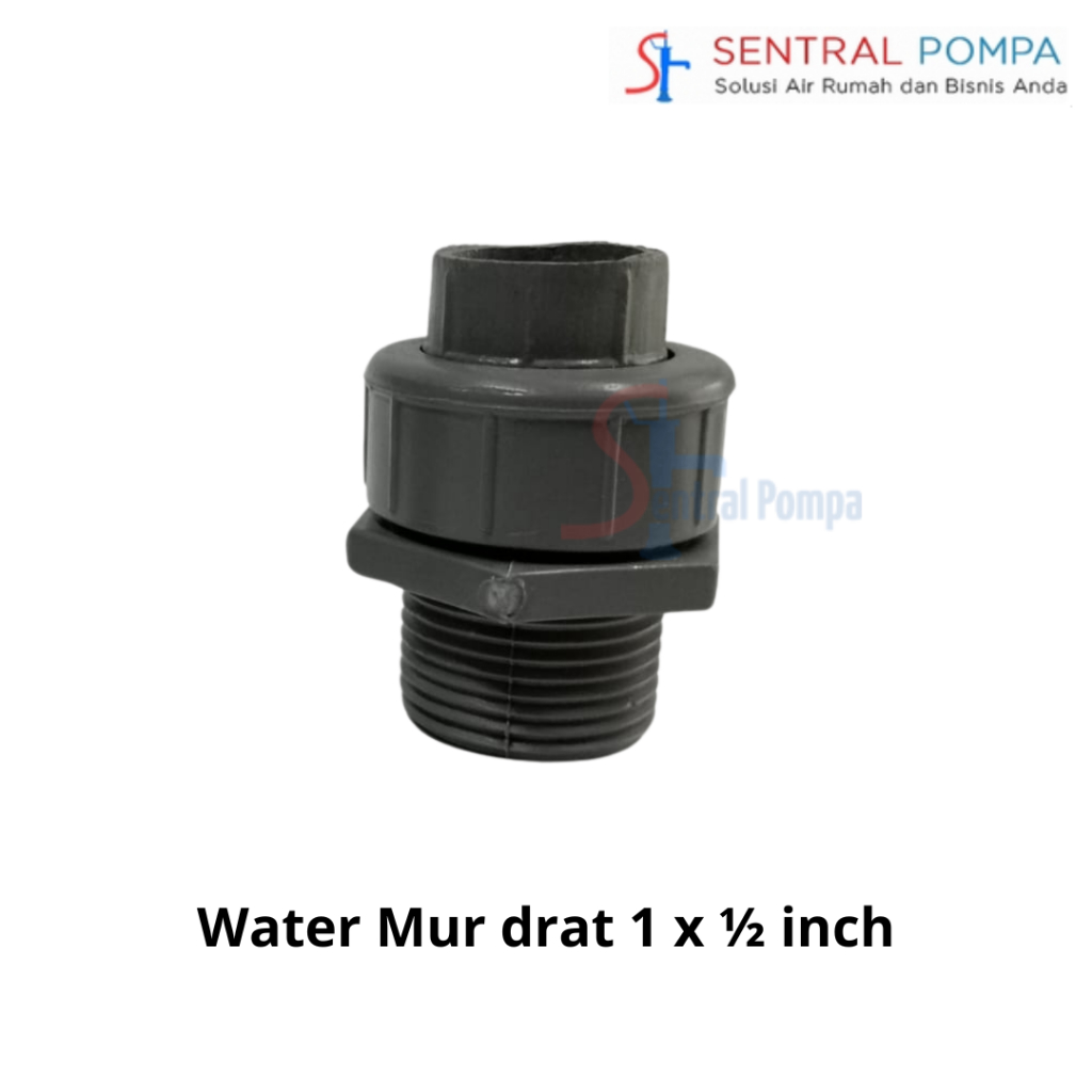 Jual Water Mur Drat 1 x 1/2" PVC Watermoor Valve Socket / Watermur 1x1 ...