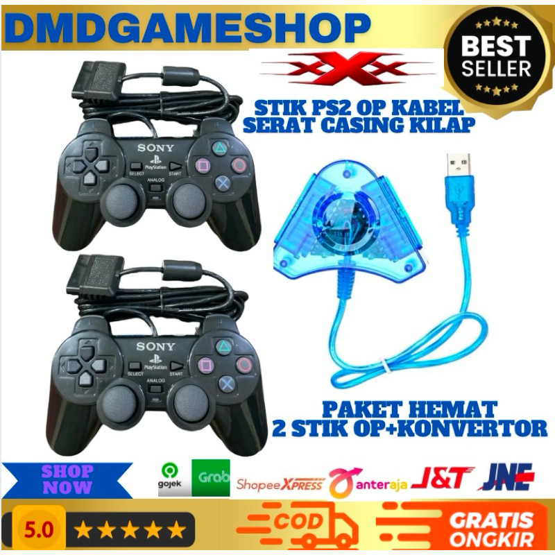 Jual Paket hemat 2pcs stik ps2 OP&convertor Double PC/Ps3 | Shopee ...