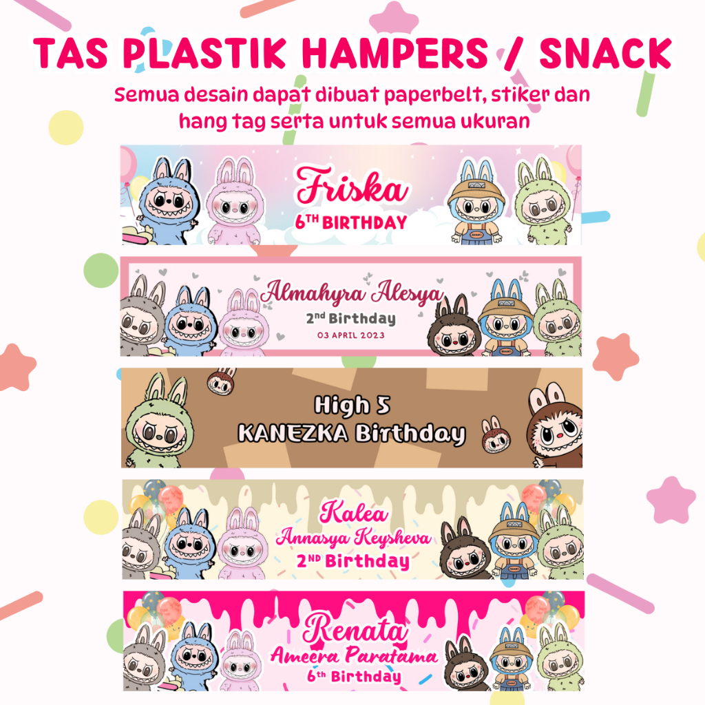 Jual [PLASTIK PP] TAS PLASTIK SNACK ULANG TAHUN BIRTHDAY HAMPERS SNACK ...