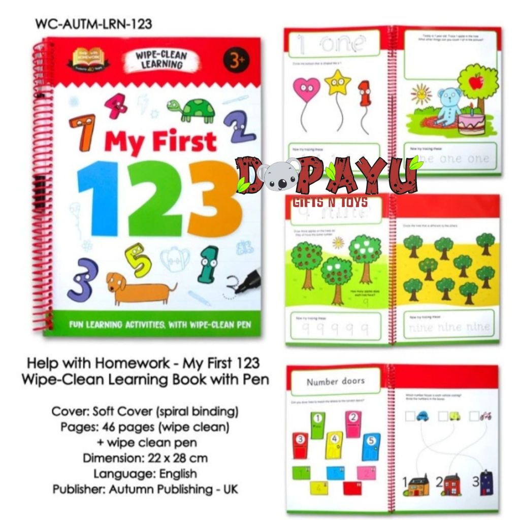 Jual Buku Anak WIPE & CLEAN MY FIRST 123 Belajar Menulis Tracing Angka ...