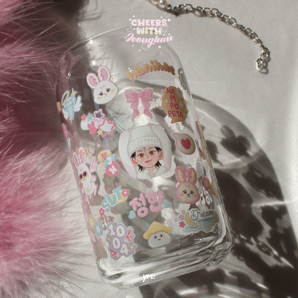 Jual Seventeen Glass / Gelas [ Cheer with SCoups, Jeonghan, Shua ...