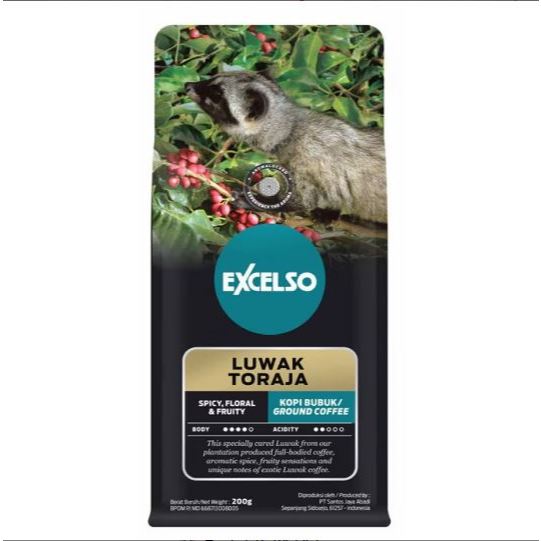 Jual Excelso Kopi Kemasan Luwak Toraja 200g 1carton(20pcs) | Shopee ...