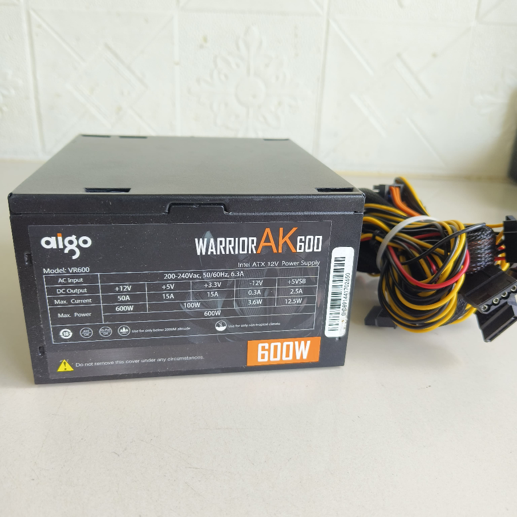 Jual PSU GAMING AIGO 600W PURE POWER SUPPLY | Shopee Indonesia