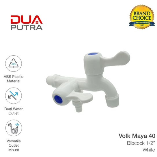 Jual KRAN VOLK MAYA 40/ KRAN CABANG PVC/ KRAN PLASTIK PUTIH | Shopee ...