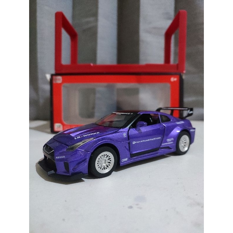 Jual Diecast 1/32 LB-Works CSR2 Alloy Model Car Nissan GTR R35 LBWK ...