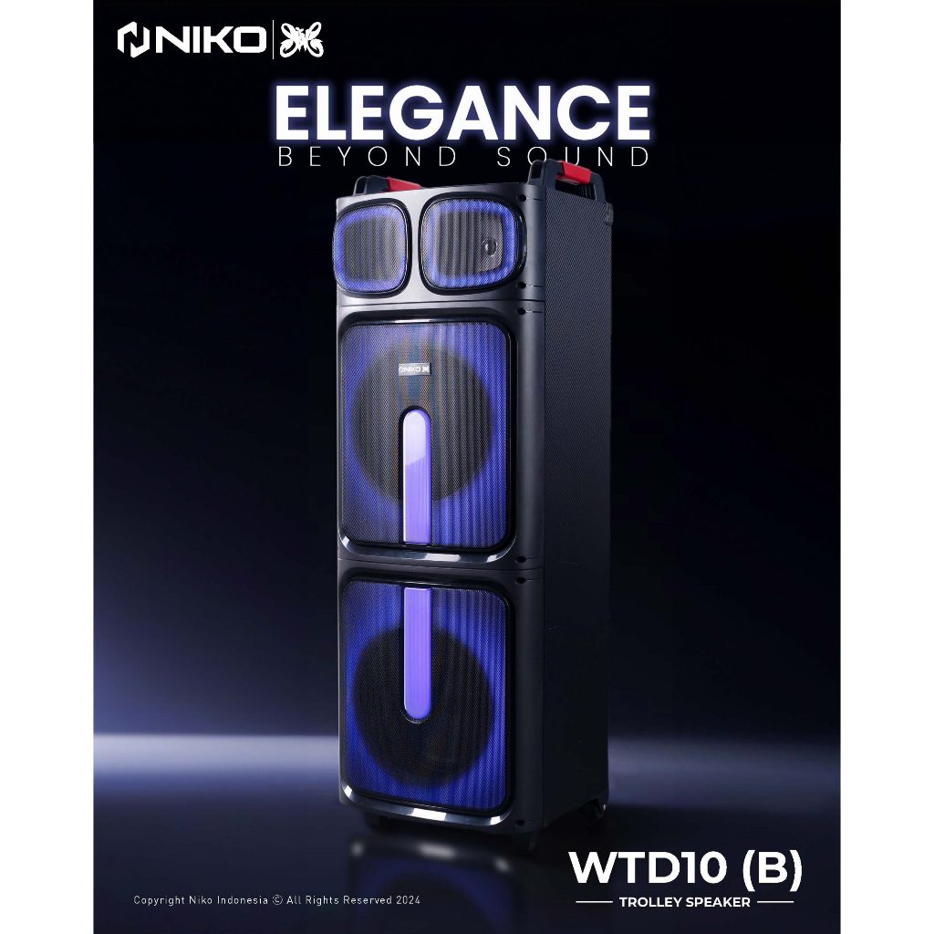 Jual NIKO SPEAKER TROLLEY WTD10 (B) | Shopee Indonesia
