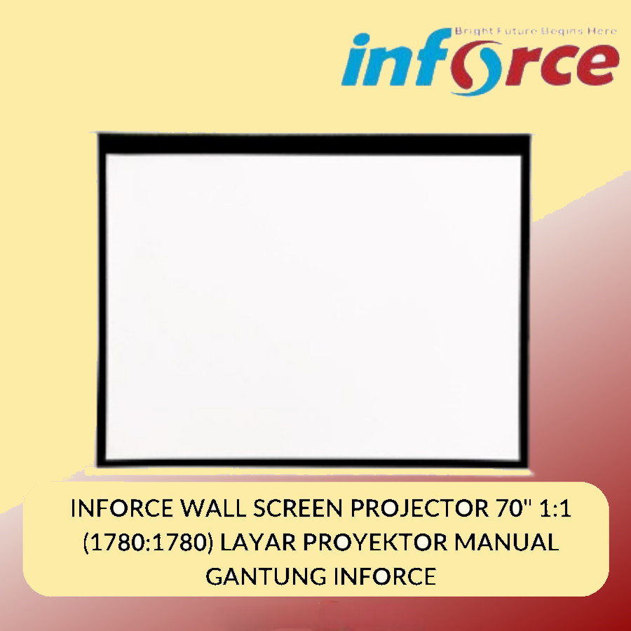 Jual LAYAR PROYEKTOR Gantung Wall Screen INFORCE 70" | Shopee Indonesia