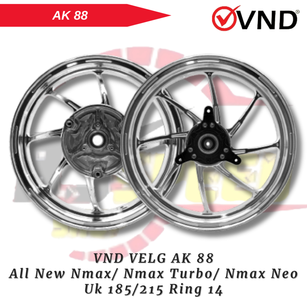 Jual VND Velg Racing AK 88 All New Nmax/ Nmax Turbo/ Nmax Neo Set Depan 185 Belakang 215 Ring 14 ...