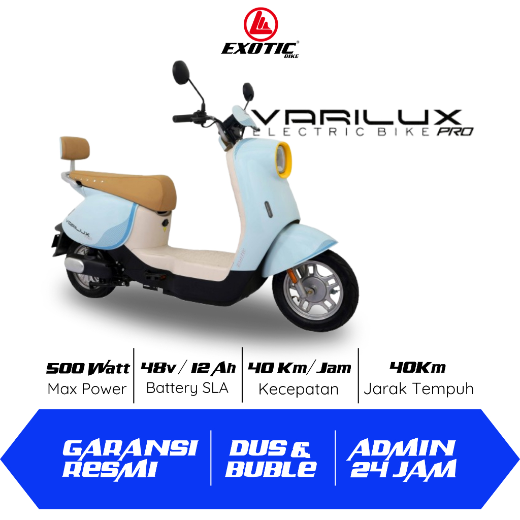 Jual Sepeda Listrik Exotic VARILUX PRO Jok Panjang Jok Besar Bagasi ...