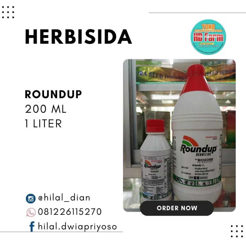 Jual [100% Original] Roundup 486 SL Herbisida Obat Pembasmi Rumput Liar ...