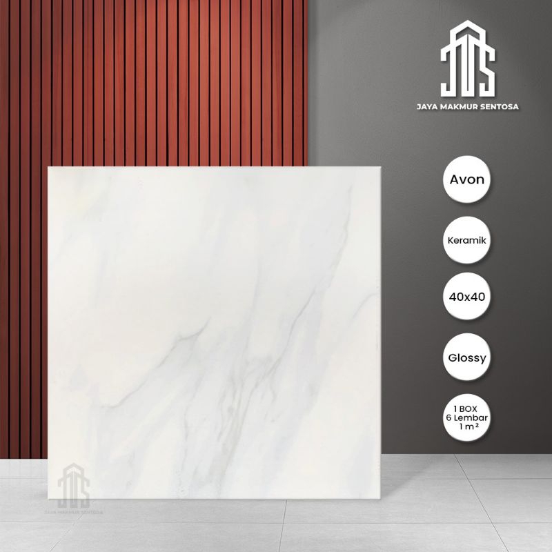 Jual Keramik Lantai Glossy Mulia Avon Grey 40x40 | Shopee Indonesia