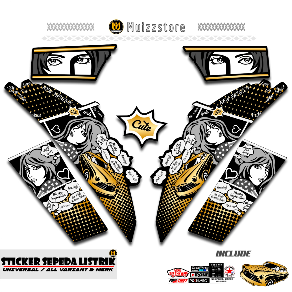 Jual STICKER SEPEDA LISTRIK ALL VARIANT / GODA / UWINFLY / PACIFIC ...