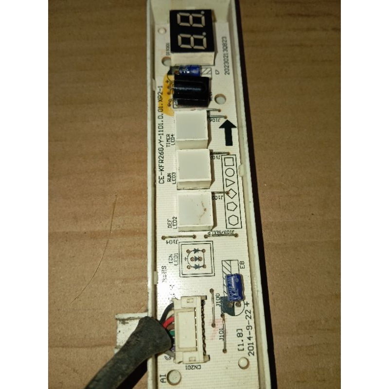 Jual MODUL SENSOR DISPLAY AC SANKEN MIDEA SOKET 8 KABEL CE-KFR26G/Y ...