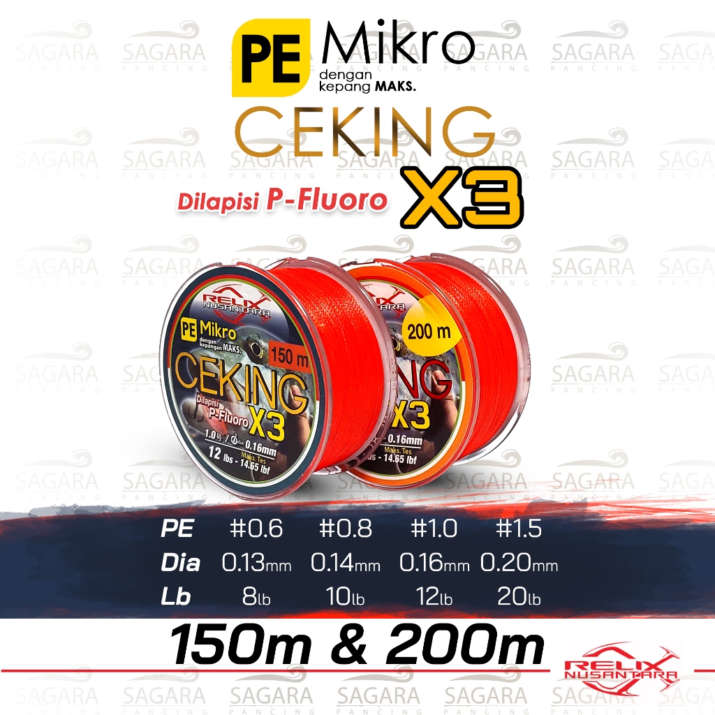 Jual Senar PE Ceking 150 Meter | 200 Meter PE Relix Nusantara PE Ultra Light | Shopee Indonesia