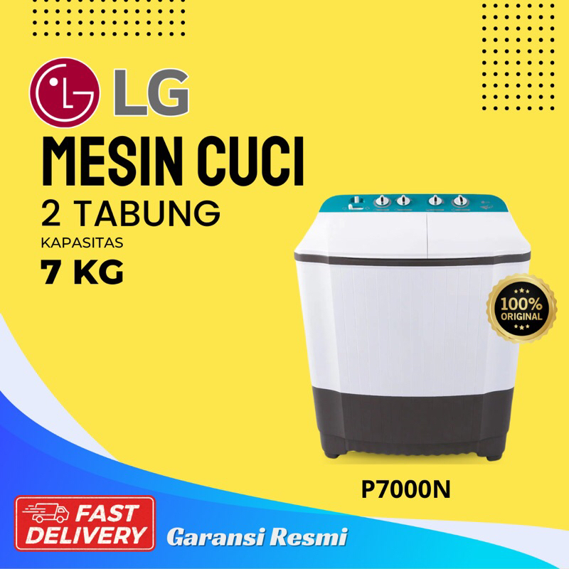 Jual MESIN CUCI LG 7 KG Mesin Cuci 2 Tabung P7000N / Garansi Resmi ...