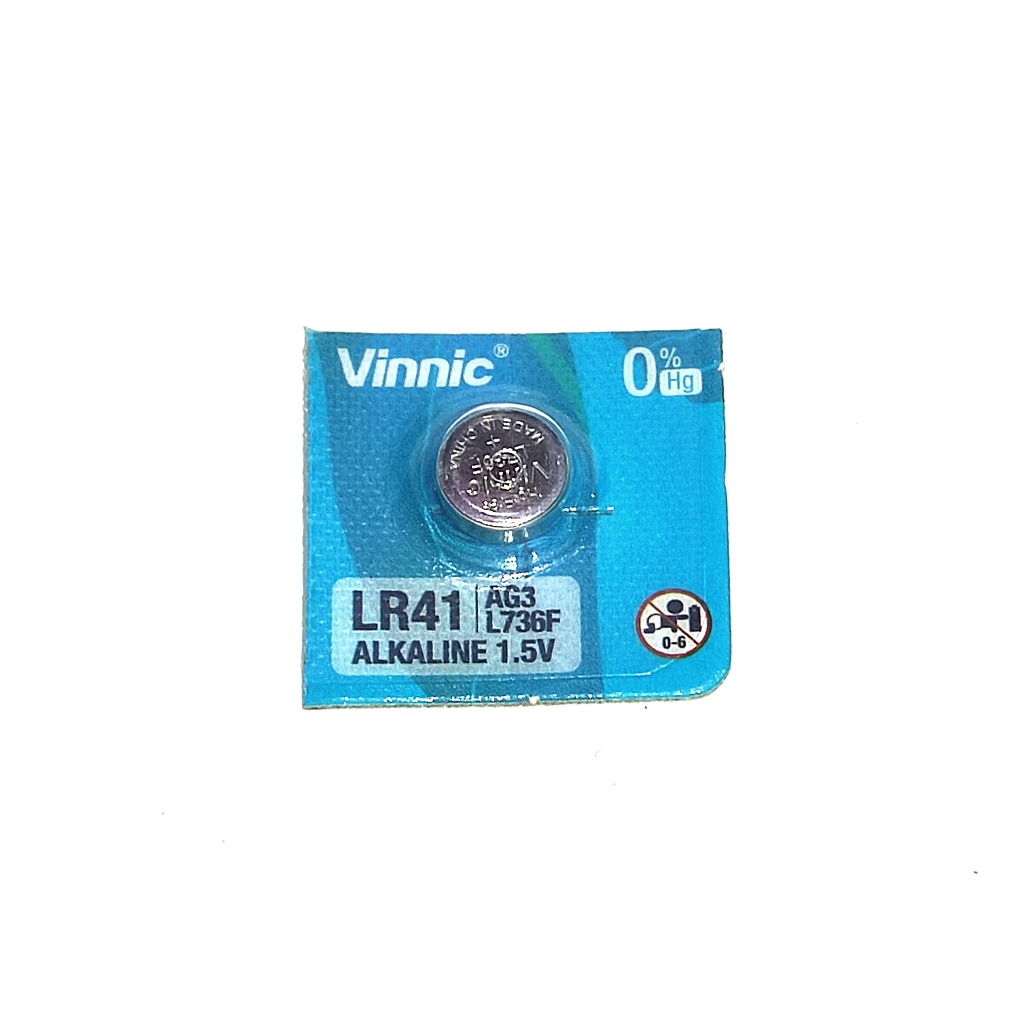 Jual Baterai / batre VINNIC AG3 / LR41 / AG 3/ L736 / SR 41 1.5V | Shopee Indonesia