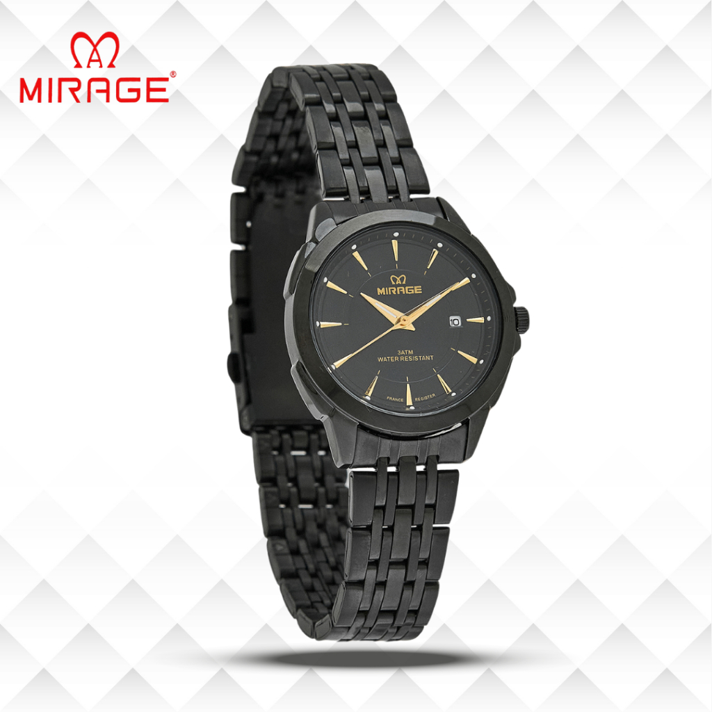Jual Mirage Jam Tangan Wanita Analog 8833 L Full Black Original ...