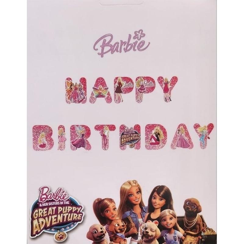Jual Banner HBD Happy Birthday Tema Barbie | Shopee Indonesia