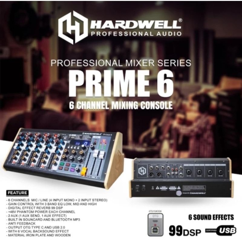 Jual Mixer Hardwell 6 Channel PRIME-6 Original Garansi Resmi Hardwell ...