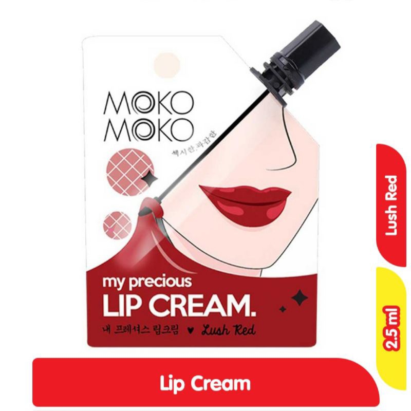 Jual MOKO MOKO My Precious Lip Cream Lush Red 2.5 ml | Shopee Indonesia