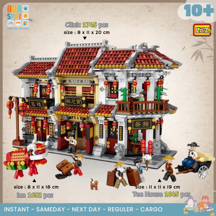 Jual LOZ Ancient street ( 1023 Tea House , 1025 Inn ) - LOZ ideas ...