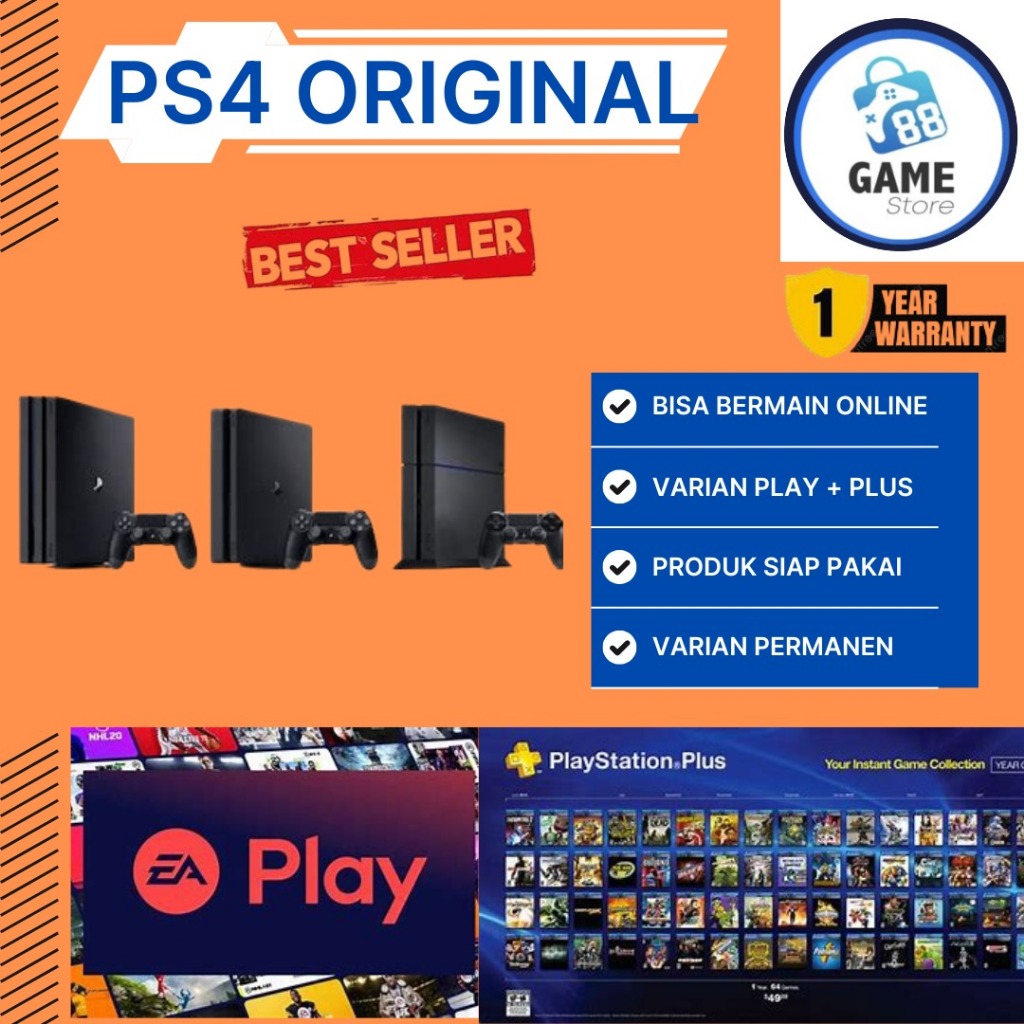 Jual PS4 ORIGINAL FREE GAME PERMANEN | PLAY & PLUS | Shopee Indonesia