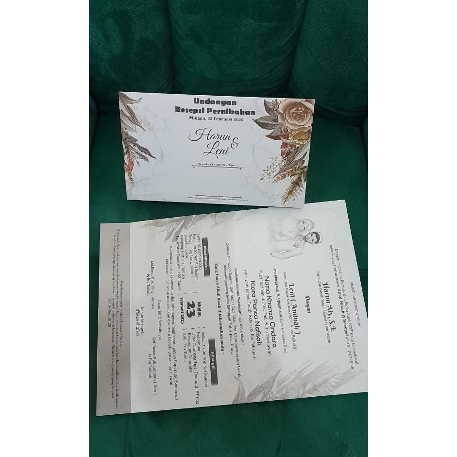 Jual JASA CETAK UNDANGAN PERNIKAHAN DESAIN SIMPLE ELEGAN - UNDANGAN ...