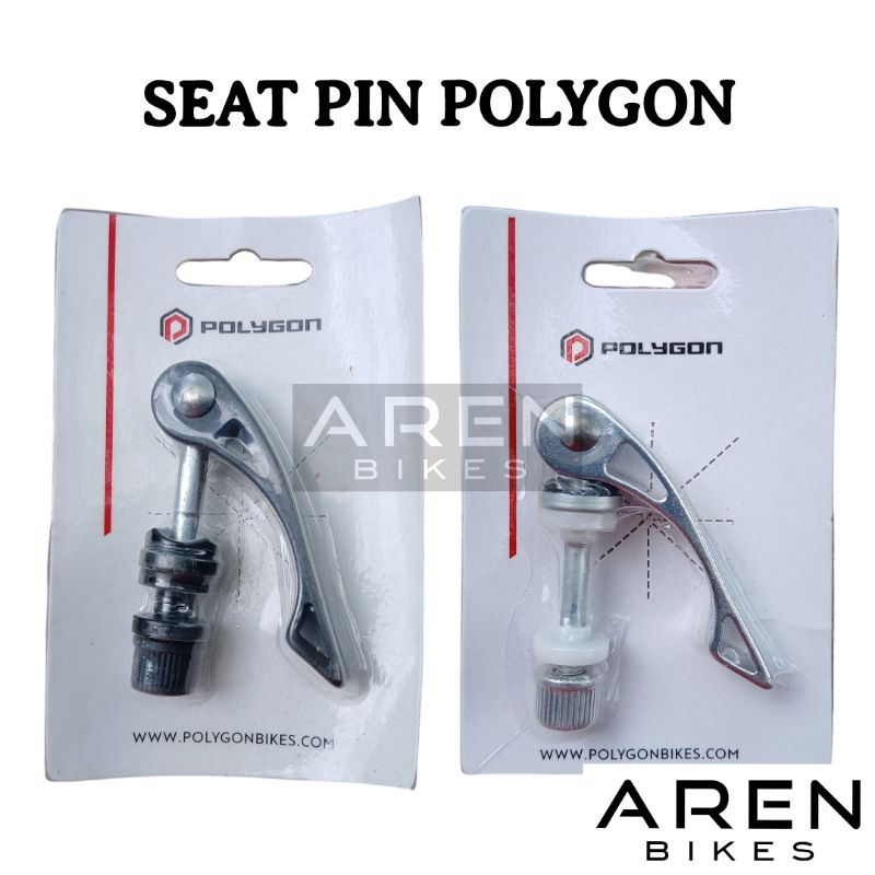 Jual SEAT PIN QR POLYGON HITAM SILVER SEATPOST TIANG SADEL SADDLE SEDEL ...