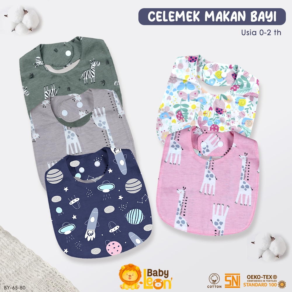 Jual Slaber Bayi BABY LEON BY-65-80 Clemek Bibs Apron Bayi Celemek Lucu ...