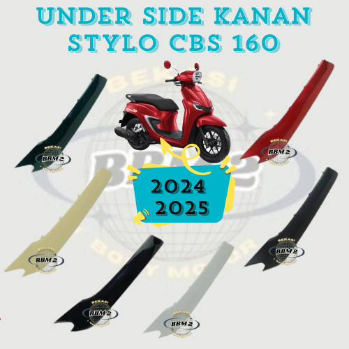 Jual Cover Under Side Sirip Bawah KANAN Stylo 160 K3V 2024 2025 Cream ...
