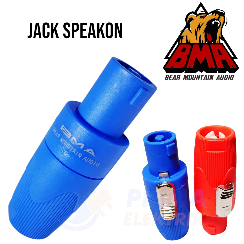 Jual Jack Speakon BMA Variasi Warna Biru dan Orange | Shopee Indonesia