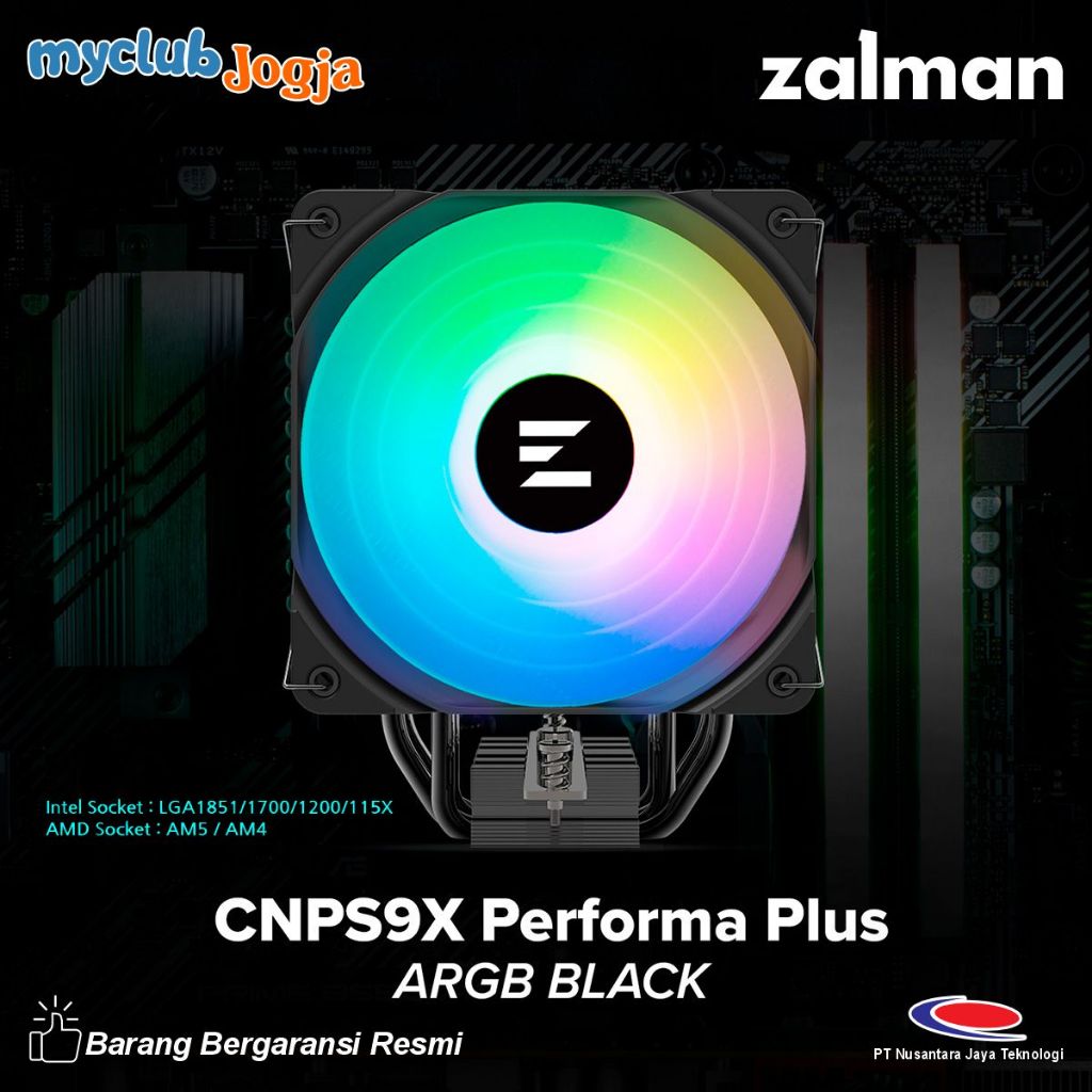 Jual ZALMAN CNPS9X PERFORMA PLUS ARGB BLACK CPU Air Cooler Intel AMD heatsink Fan | Shopee Indonesia