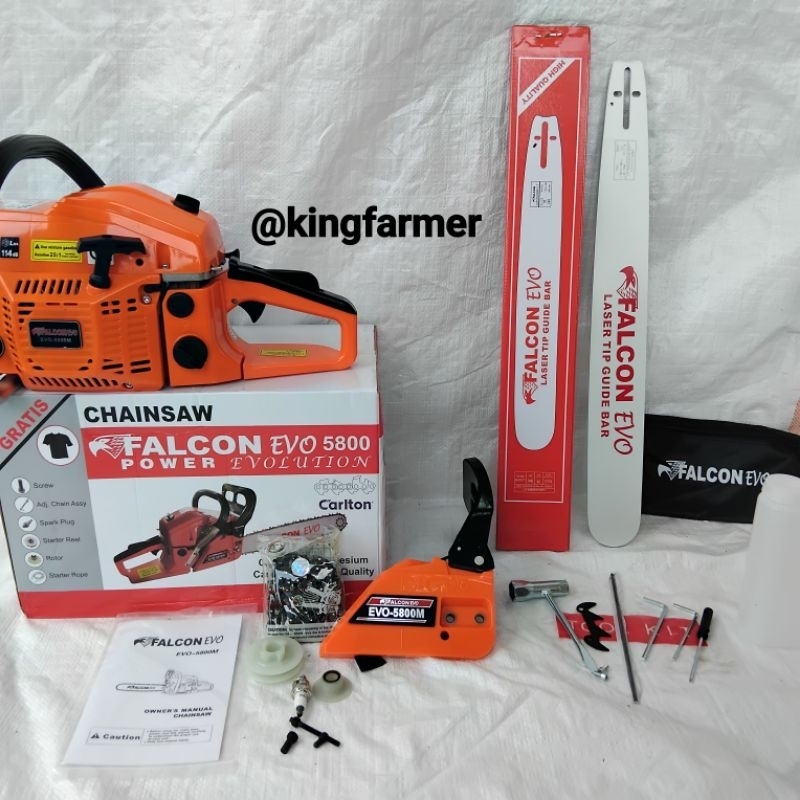 Jual CHAINSAW 5800 FALCON 22 INCH / GERGAJI MESIN POTONG KAYU FALCON ...