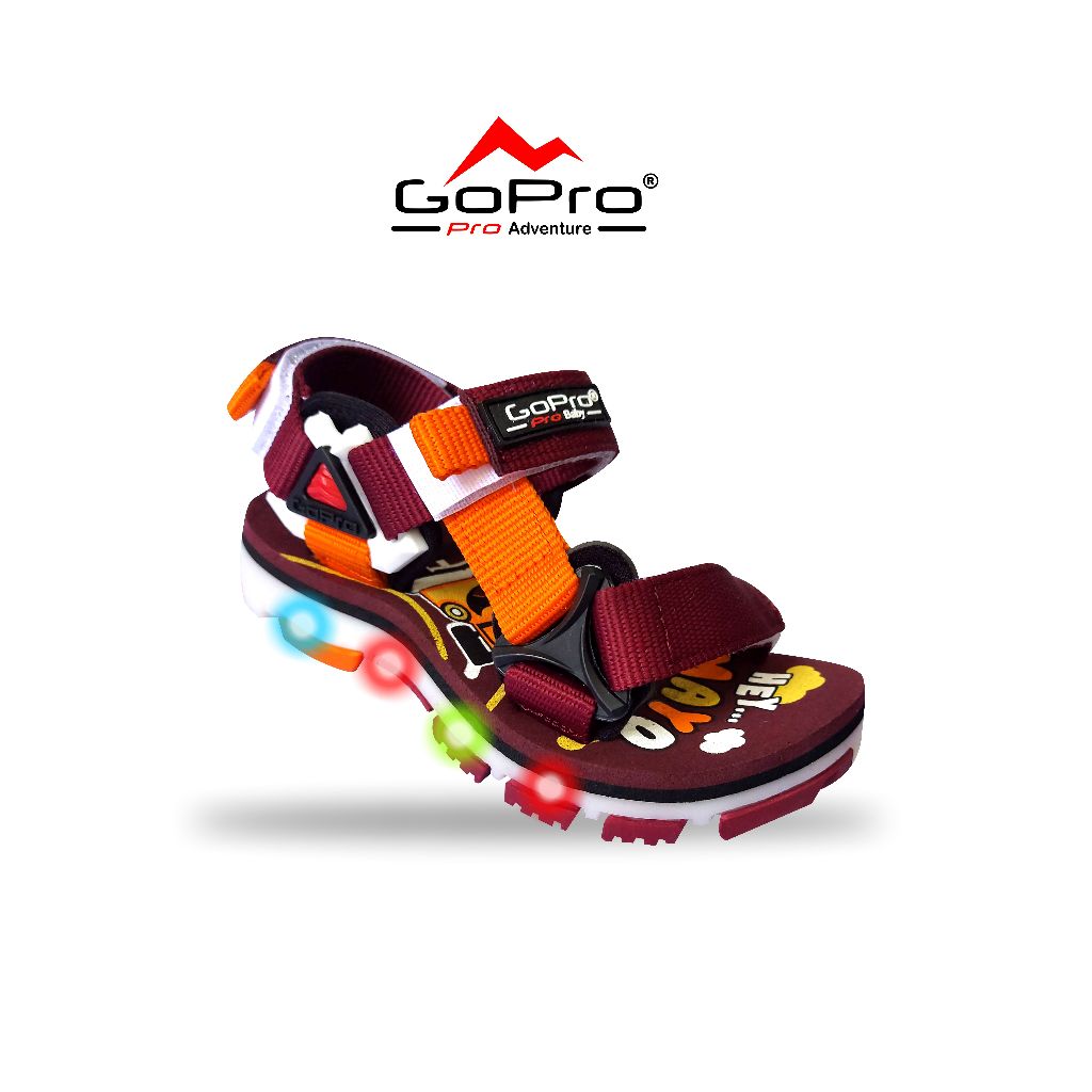 Jual GoPro Adventure Tayo 03 LM BB - Sandal Gunung LED Anak Baby Anti ...