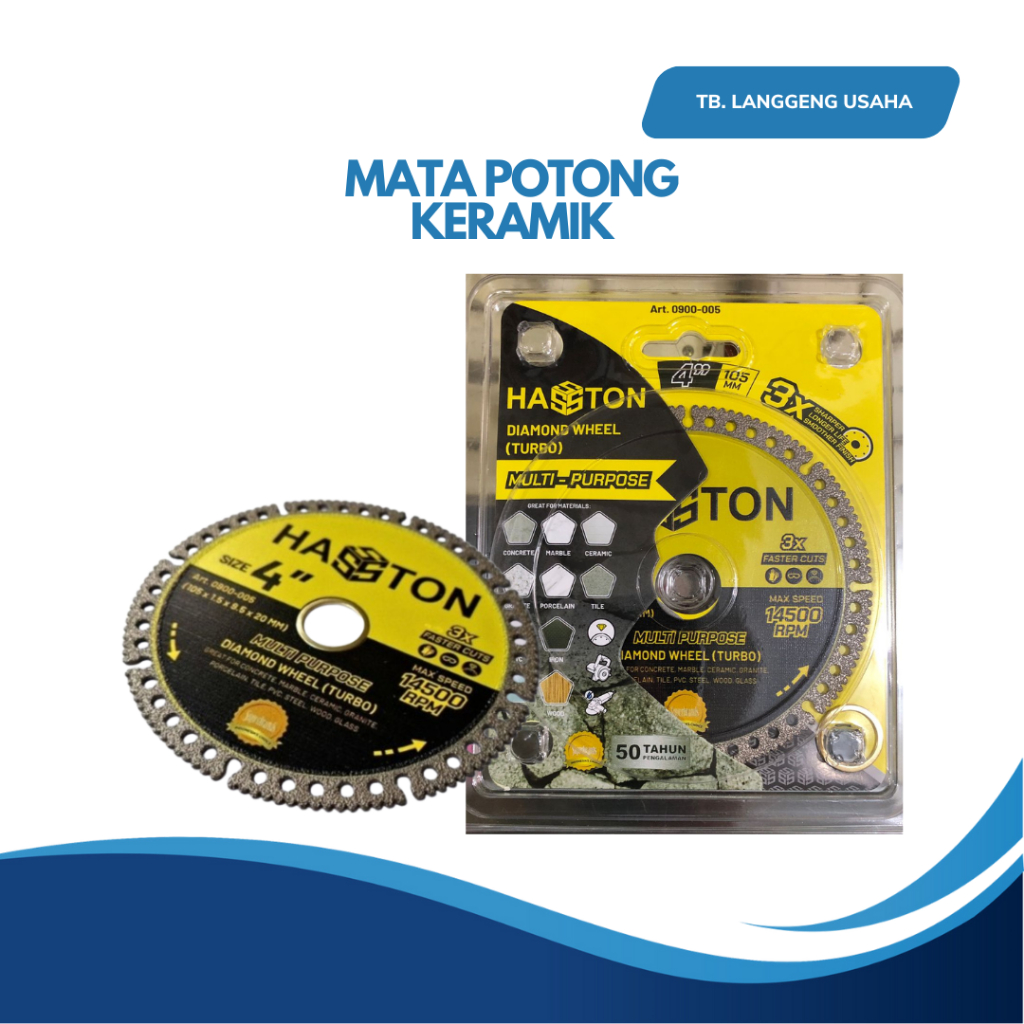 Jual HASSTON MULTI PURPOSE TURBO 4'' MATA PISAU POTONG KERAMIK/GRANIT ...