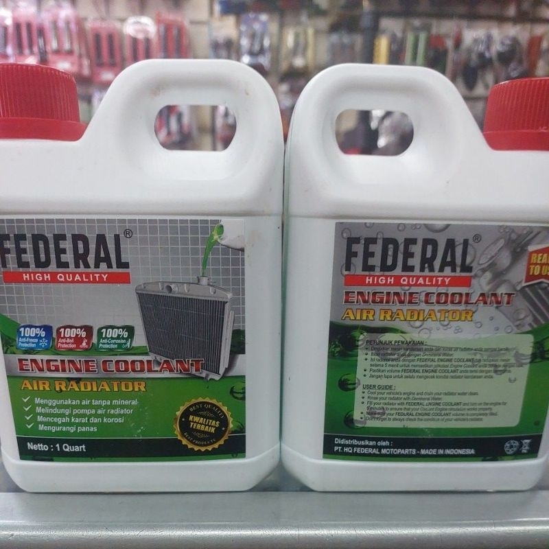 Jual AIR RADIATOR ENGINE COOLANT FEDERAL 1LITER | Shopee Indonesia