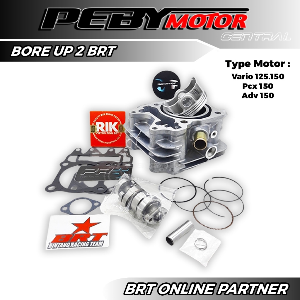 Jual Paket Bore Up Blok BRT PISTON MENTAH Vario 125 Vario 150 Pcx 150 Adv 150 Pendingin Ganda ...