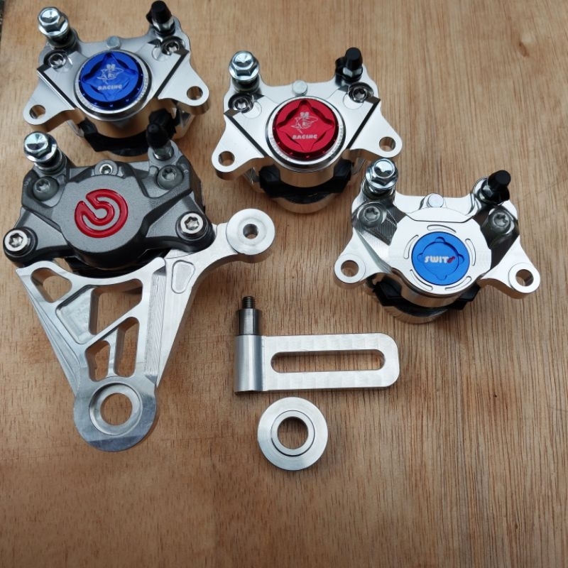 Jual Kaliper Belakang 2Piston Jupiter MX Breket Billet CNC Kaliper Belakang 2Piston Axial Bigpot ...