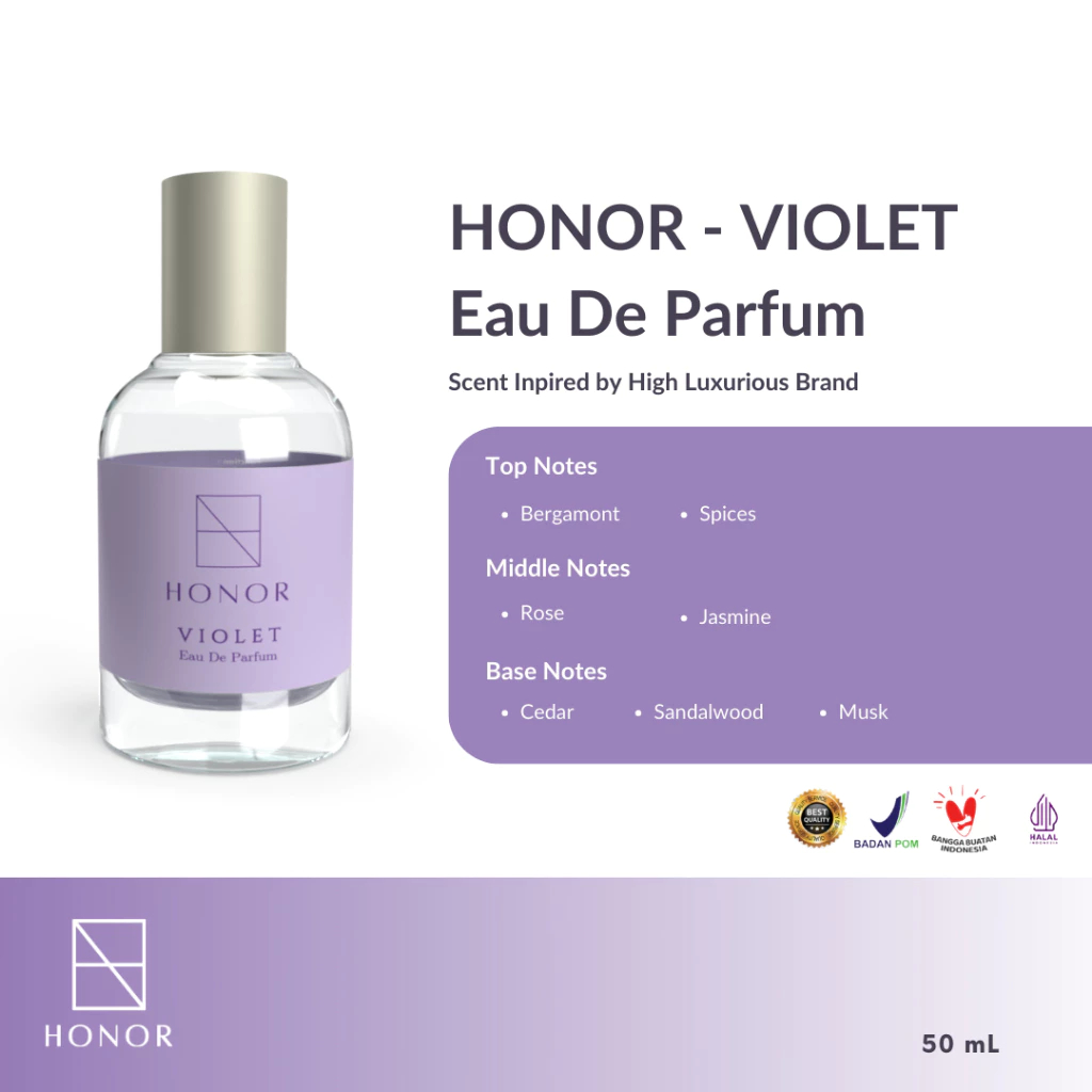 Jual Honor Parfum Wanita Eau De Parfum 50ml - Violet | Shopee Indonesia