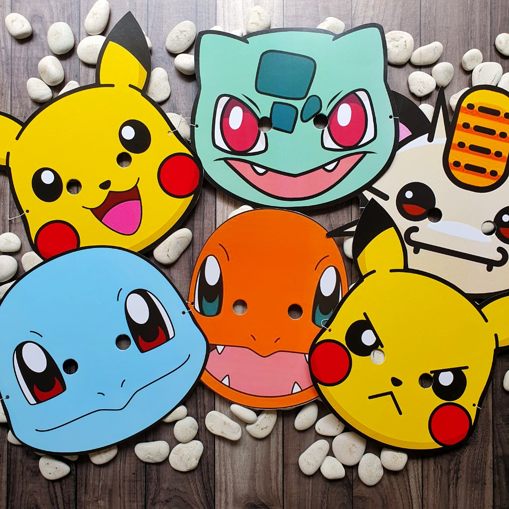 Jual Pokemon Topeng Pesta Mask Birthday Aksesoris Ulang Tahun Props ...