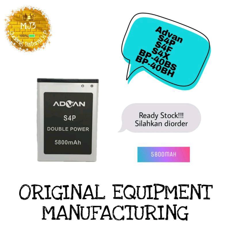 Jual Baterai Original Advan S4P/S4F/S4X/A4/BP-40BH/BP-40BS 100% Battery ...