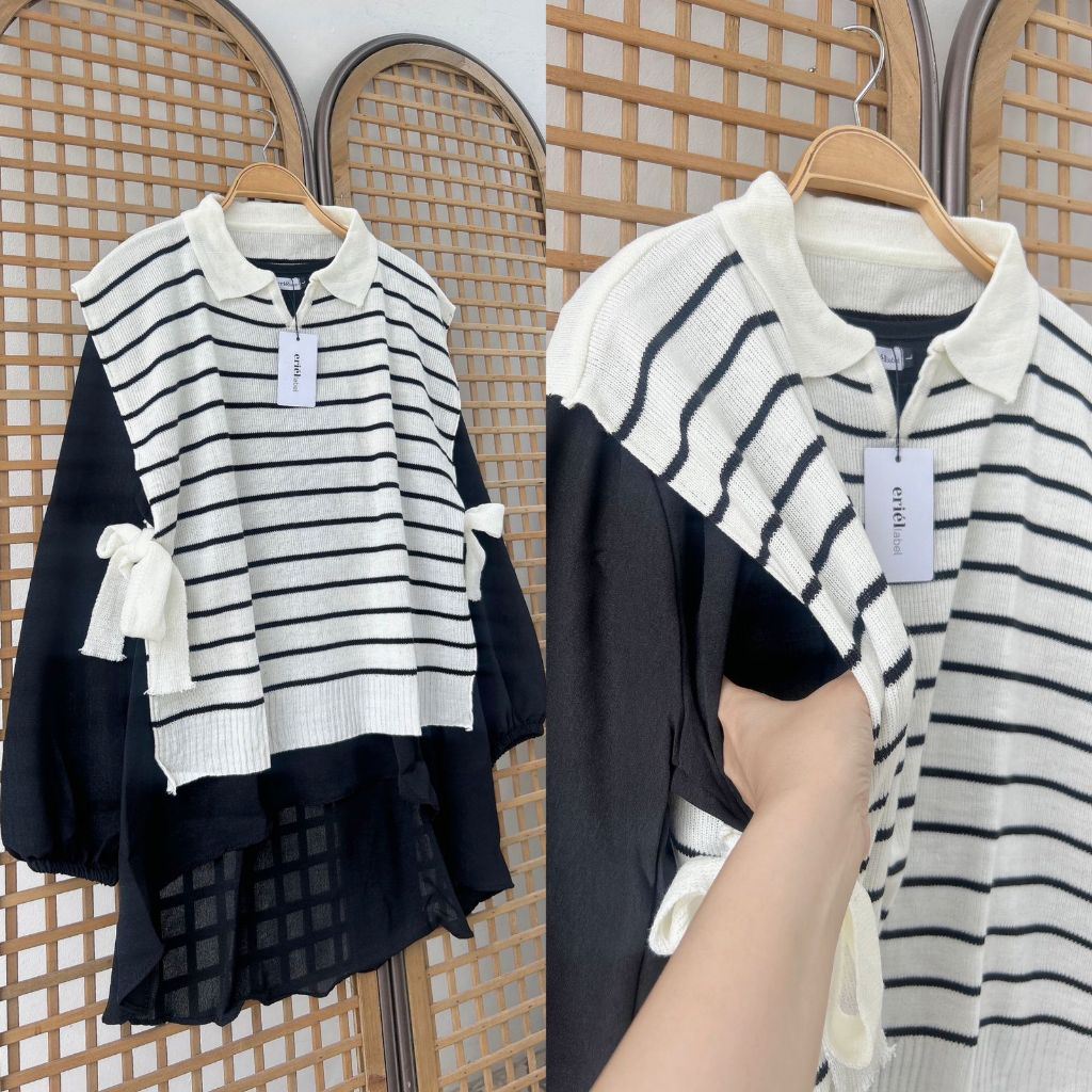 Jual DELA - Nursingwear Vest Rajut Blouse Tunik Knit Menyusui Atasan ...