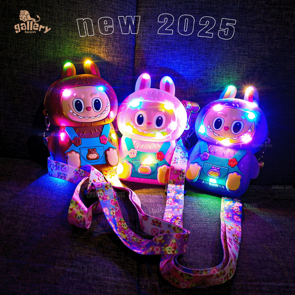 Jual GALLERY LEON| TAS SELEMPANG ANAK RUBBER JELLY LAMPU LED KARAKTER ...